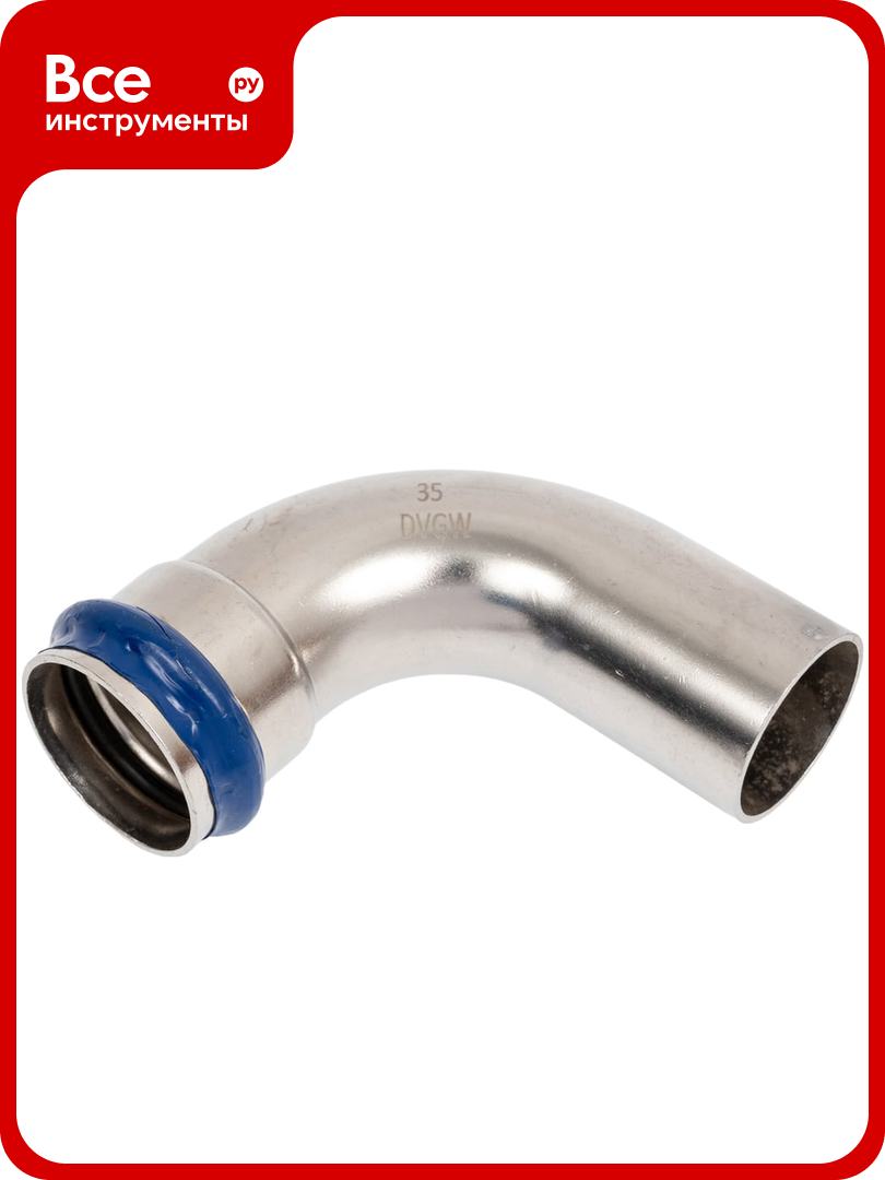 Угольник Millennium 90 однораструбный для труб из нержавеющей стали 35х35 UPTN9035, уголок для горячего водоснабжения