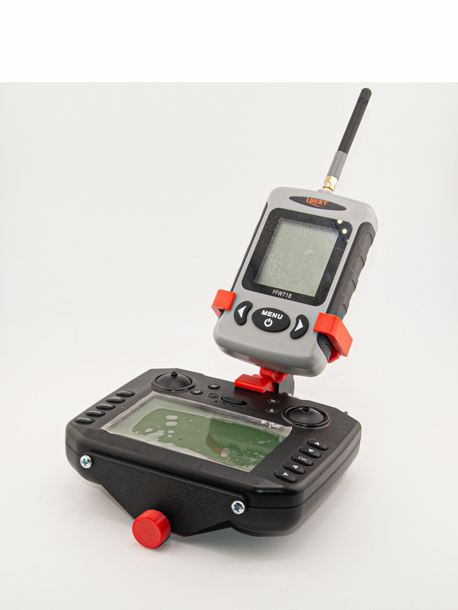 Крепление для эхолота Lucky ff718 на пульт кораблика V030, V080