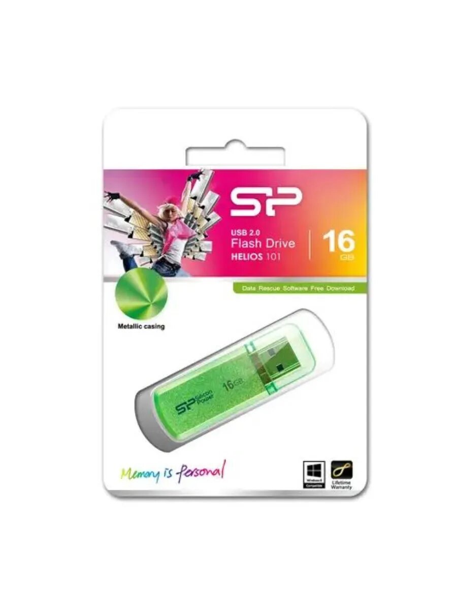 16 ГБ Helios 101 SP016GBUF2101V1N зеленый USB 2.0 A