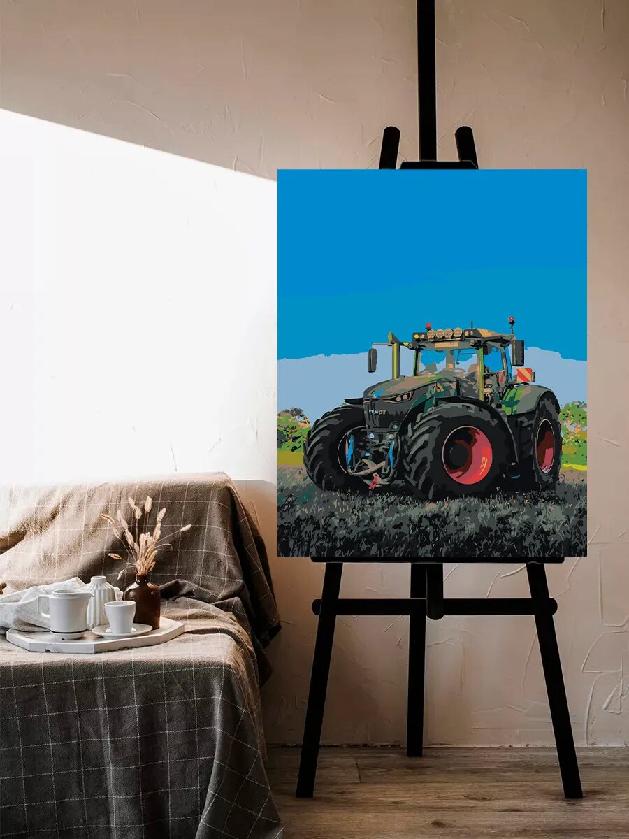Картина по номерам Трактор Fendt 1000 Vario Спецтехника