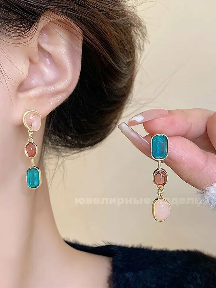 Серьги, кахолонг — фото 1