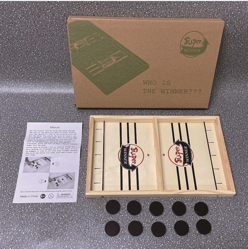 Игра Fast Sling Puck Super Winner Sling Hockey Настольные игры Идеально подходят для семейных вечеров, вечеринок и соревновательных развлечений для взрослых и детей