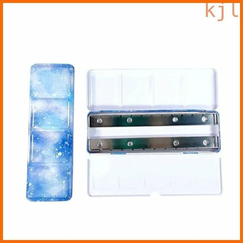 Популярен осеньюЛоток для акварели с герметичной крышкой на 24 ячейки для путешествий, - Зимний снег