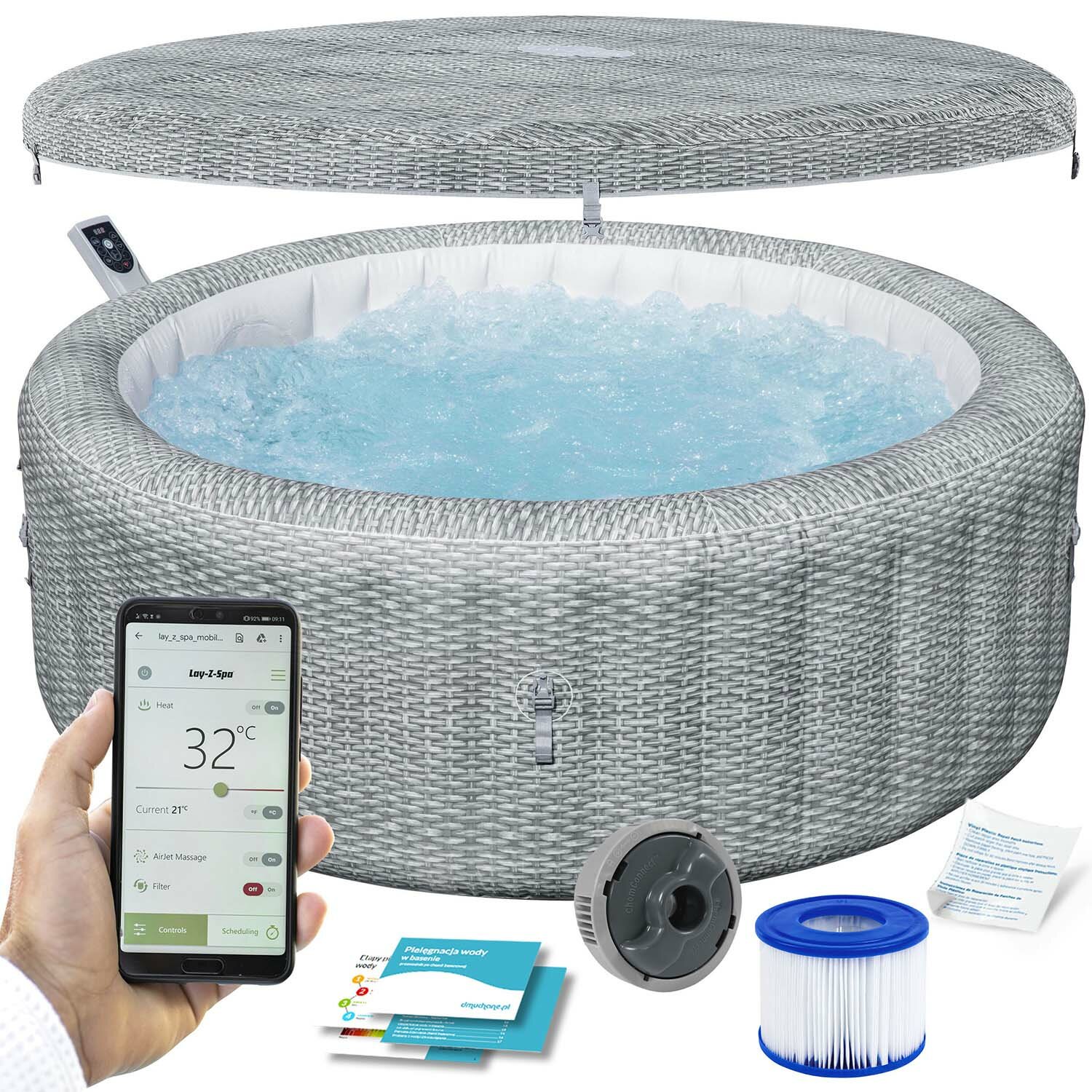 СПА бассейн-джакузи Bestway Lay-Z Spa Bali MaxHold, 196 X 71 см, надувной, 6001N