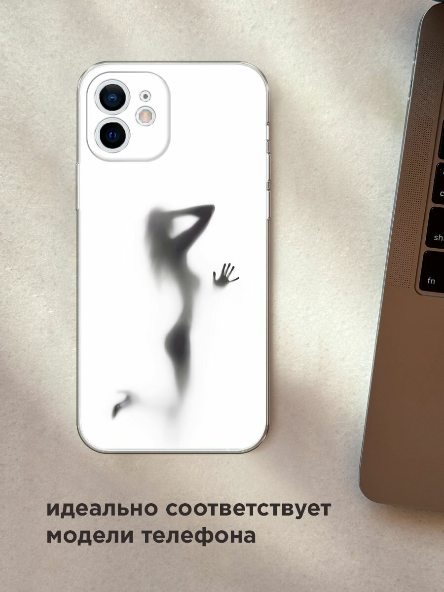 Чехол на Apple iPhone 12 mini / Айфон 12 Мини с принтом "Стекло в душе" — фото 1