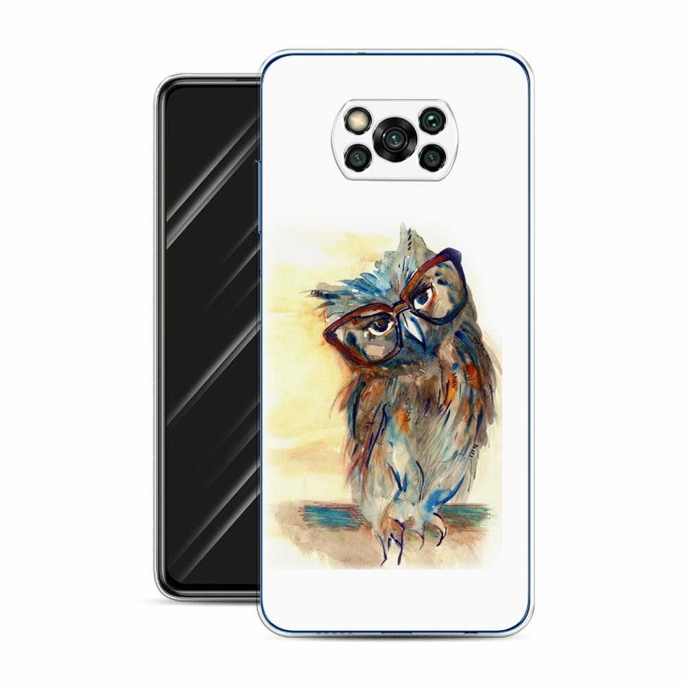 Чехол на Xiaomi Poco X3/X3 Pro / Поко X3/X3 Pro с принтом сова эскиз — фото 1