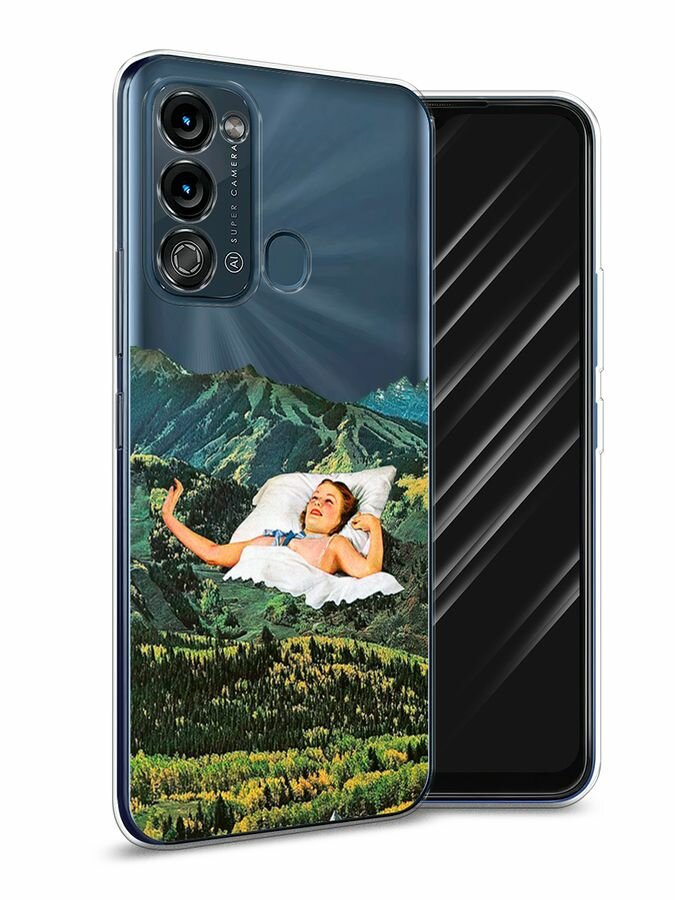 Чехол на Itel Vision 3 / Ител Визион 3 с принтом Good morning, my darling, прозрачный