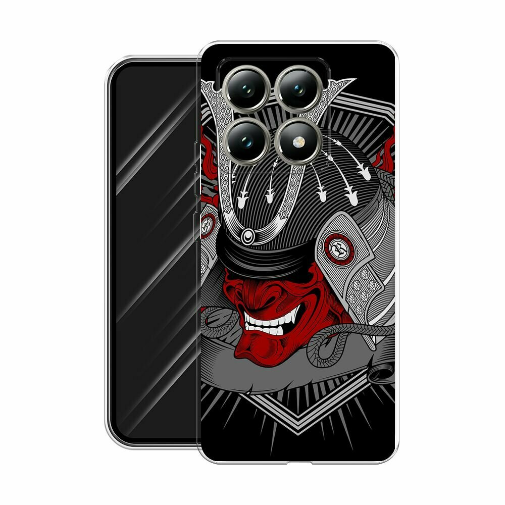 Чехол на Xiaomi 14T / Сяоми 14T с принтом "Красная маска самурая" — фото 1