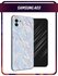 Чехол на Samsung Galaxy A03 / Самсунг Галакси А03 с принтом "Сиреневый мрамор"