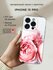 Чехол на Apple iPhone 15 Pro / Айфон 15 Про с принтом "Пионы на белом"