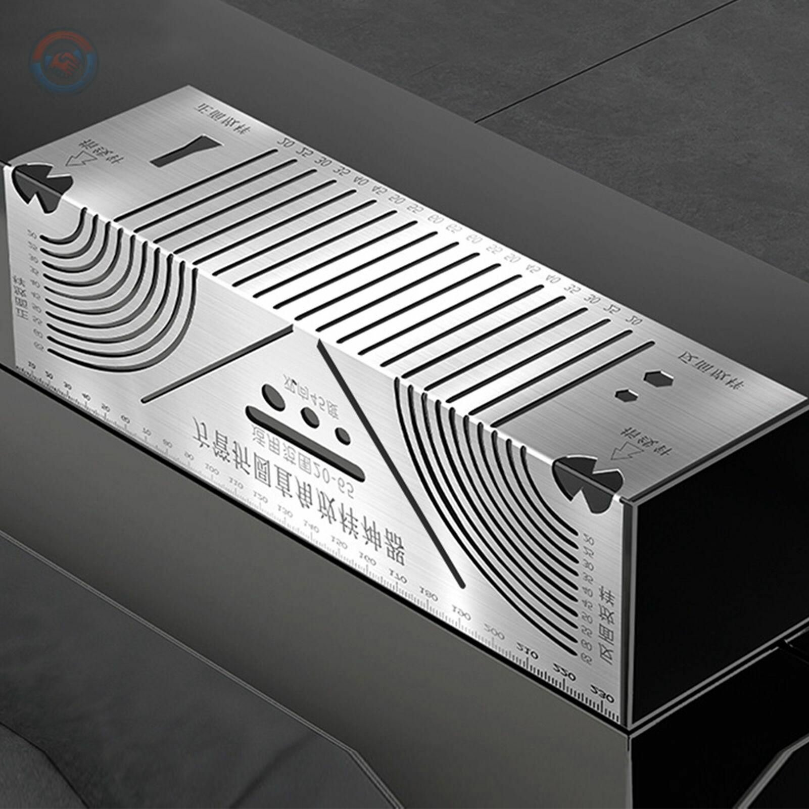 Угловая строительная линейка 3D для точной разметки углов и дуг, универсальный столярный угольник из нержавеющей стали, инструмент для мебельных работ и измерения круглых форм