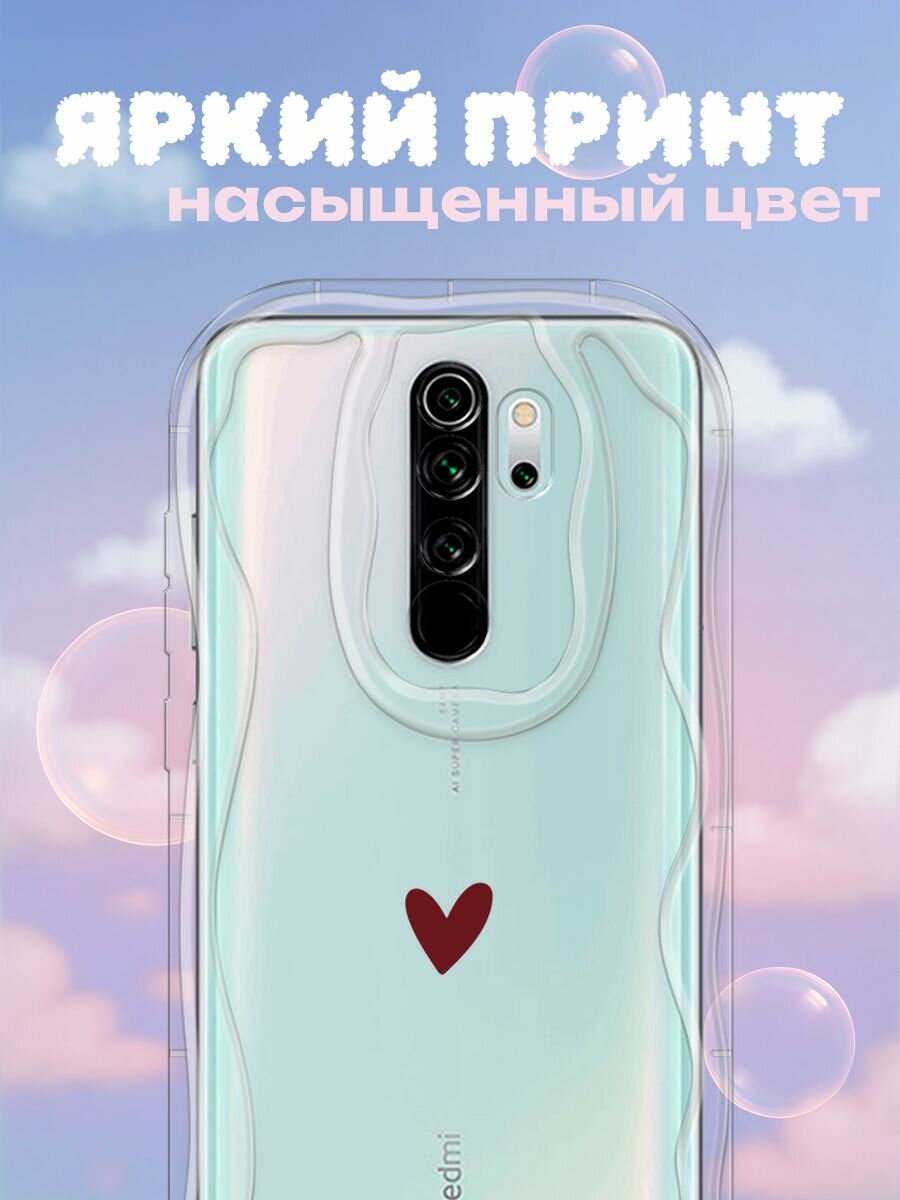 Чехол на Xiaomi Redmi Note 8 Pro / Редми Нот 8 Про с принтом "Маленькое красное сердечко" — фото 1