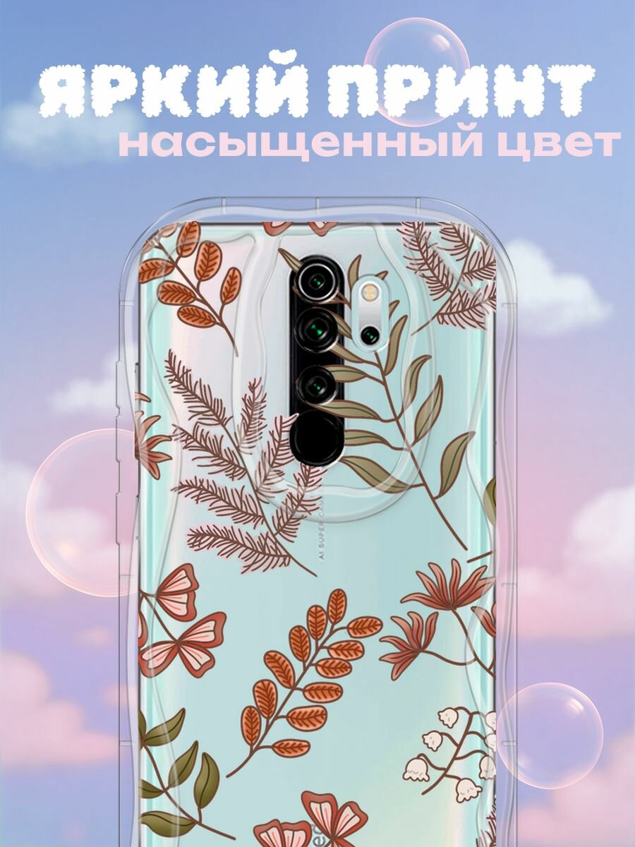 Чехол на Xiaomi Redmi Note 8 Pro / Редми Нот 8 Про с принтом "Винтажные полевые цветы 4" — фото 1