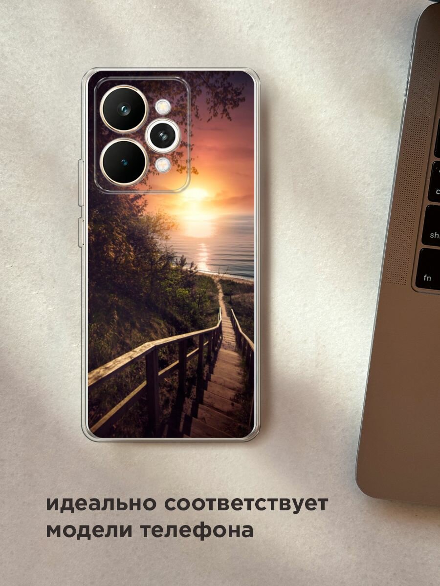 Чехол на Realme 15 Pro / Реалми 15 Про с принтом "Мост у воды" — фото 1