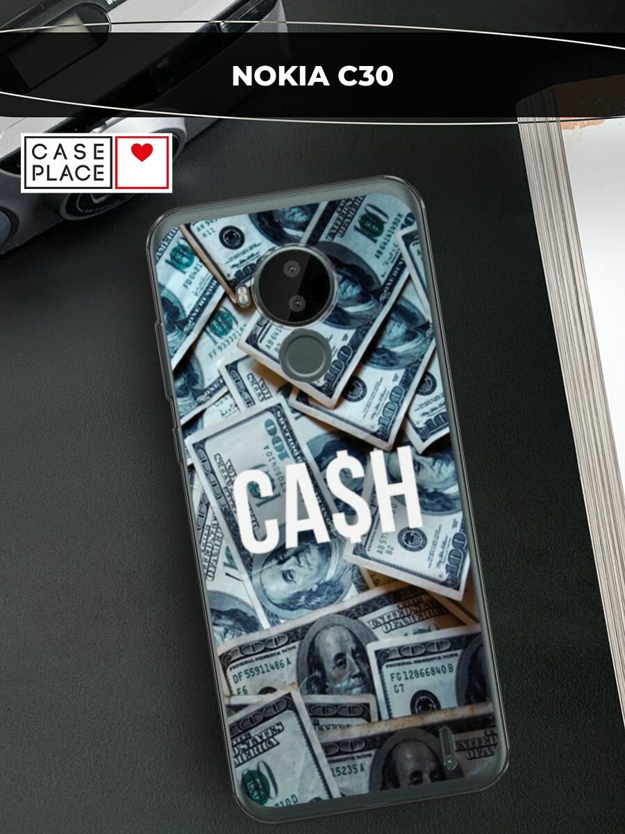Силиконовый чехол на Nokia C30 / Нокия C30 с принтом "Cash"