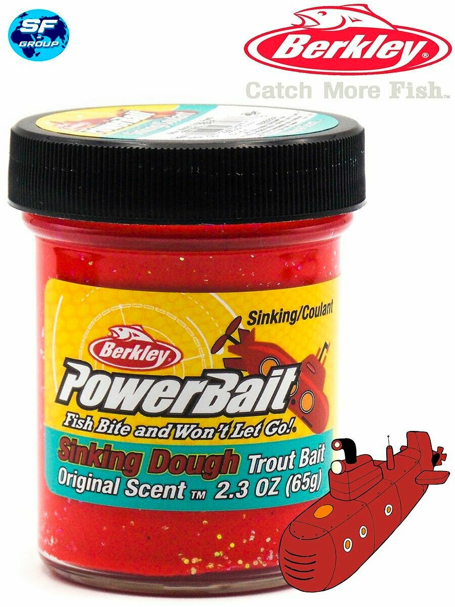 Паста Berkley PowerBait Sinking Dough Trout Bait Snk Slmn Egg Red 65g