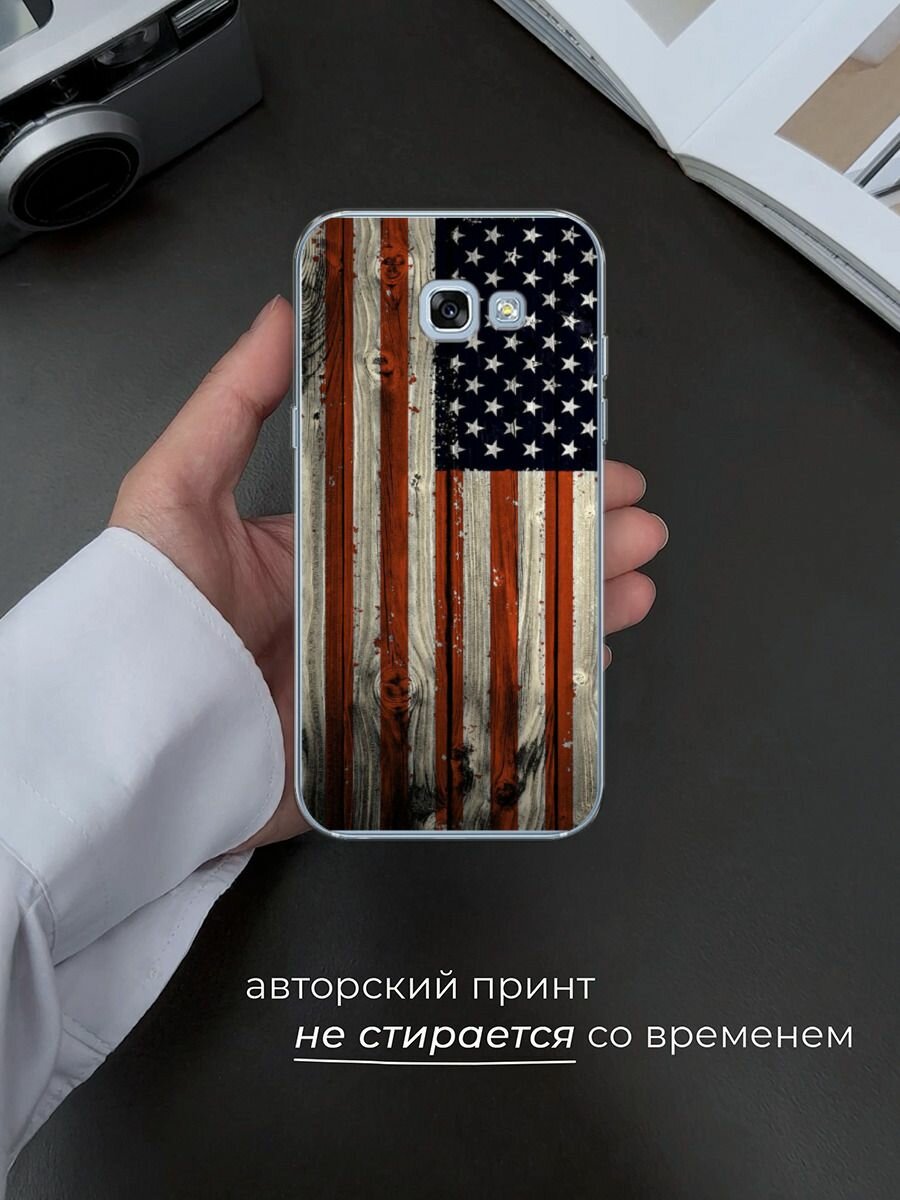 Чехол на Samsung Galaxy A5 2017 / Самсунг Галакси А5 2017 с принтом "США" — фото 1