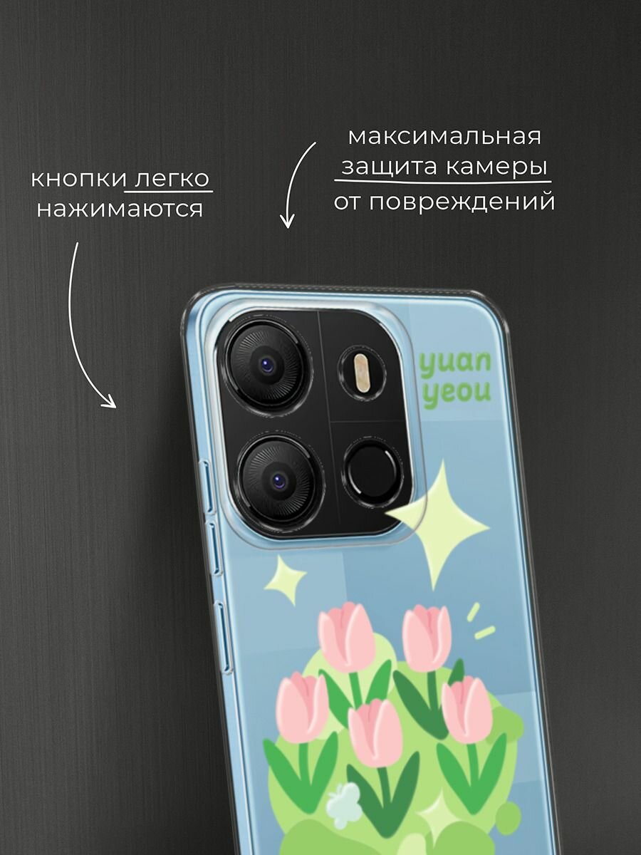Чехол на Tecno Pop 7 / Текно Поп 7 с принтом "Protect nature" — фото 1