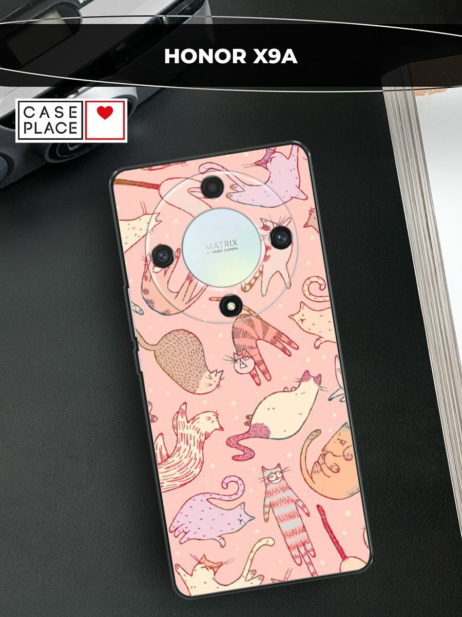 Силиконовый чехол на Honor X9A / Хонор X9A с принтом "Розовое счастье"