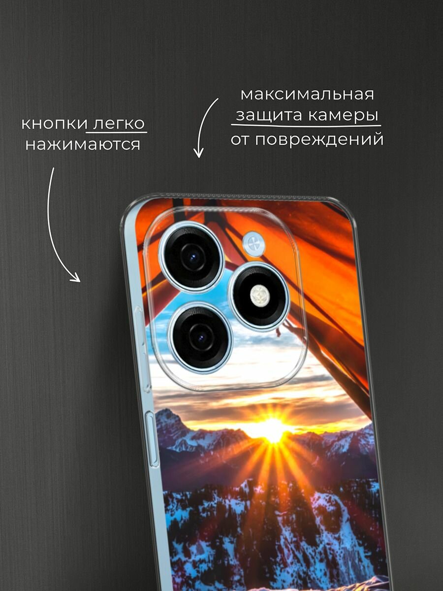 Силиконовый чехол на Tecno Spark 20 / Текно Спарк 20 с принтом "Горы 7" — фото 1