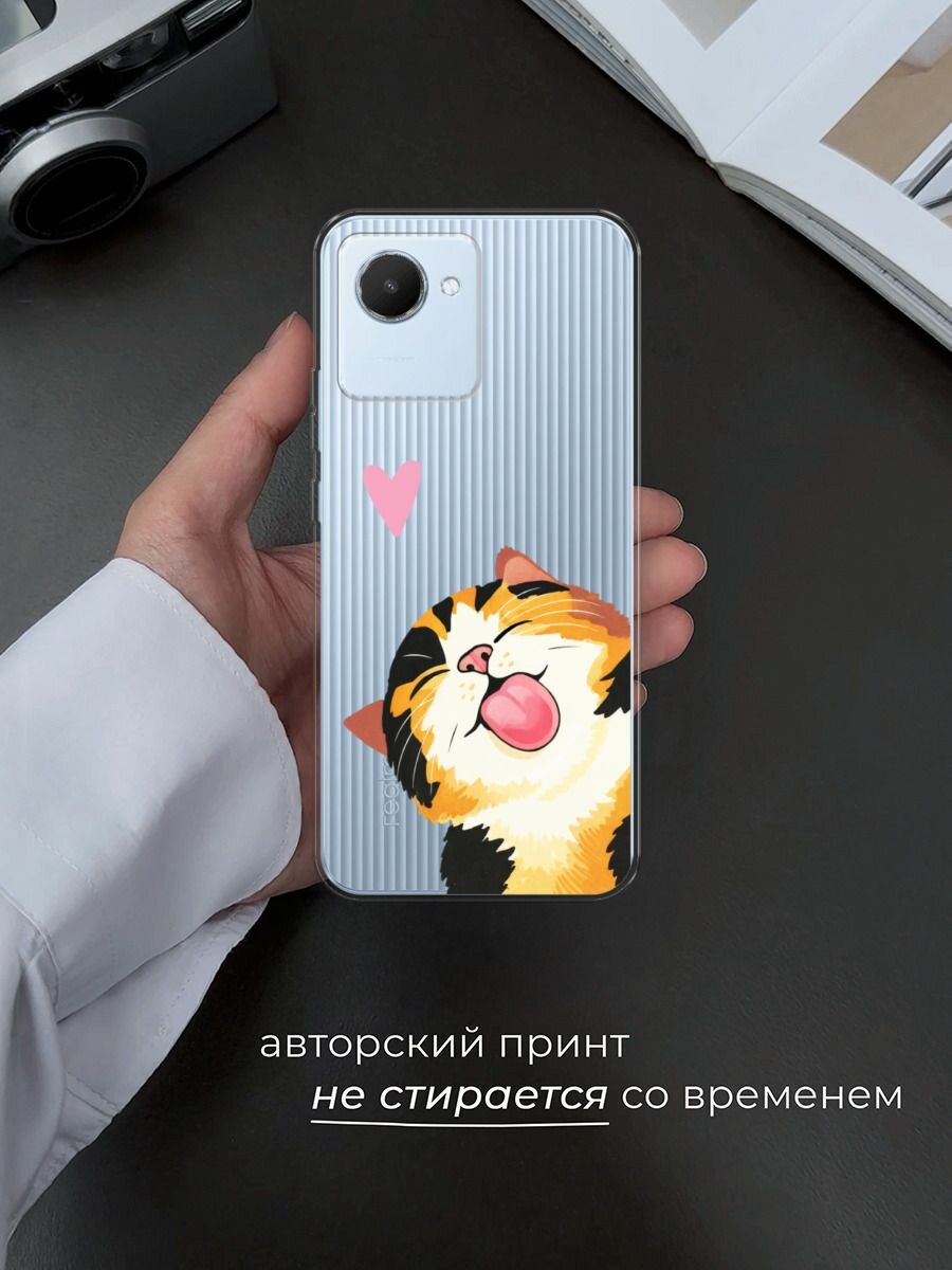 Чехол на Realme C30 / Реалми C30 с принтом "Лизь", прозрачный — фото 1
