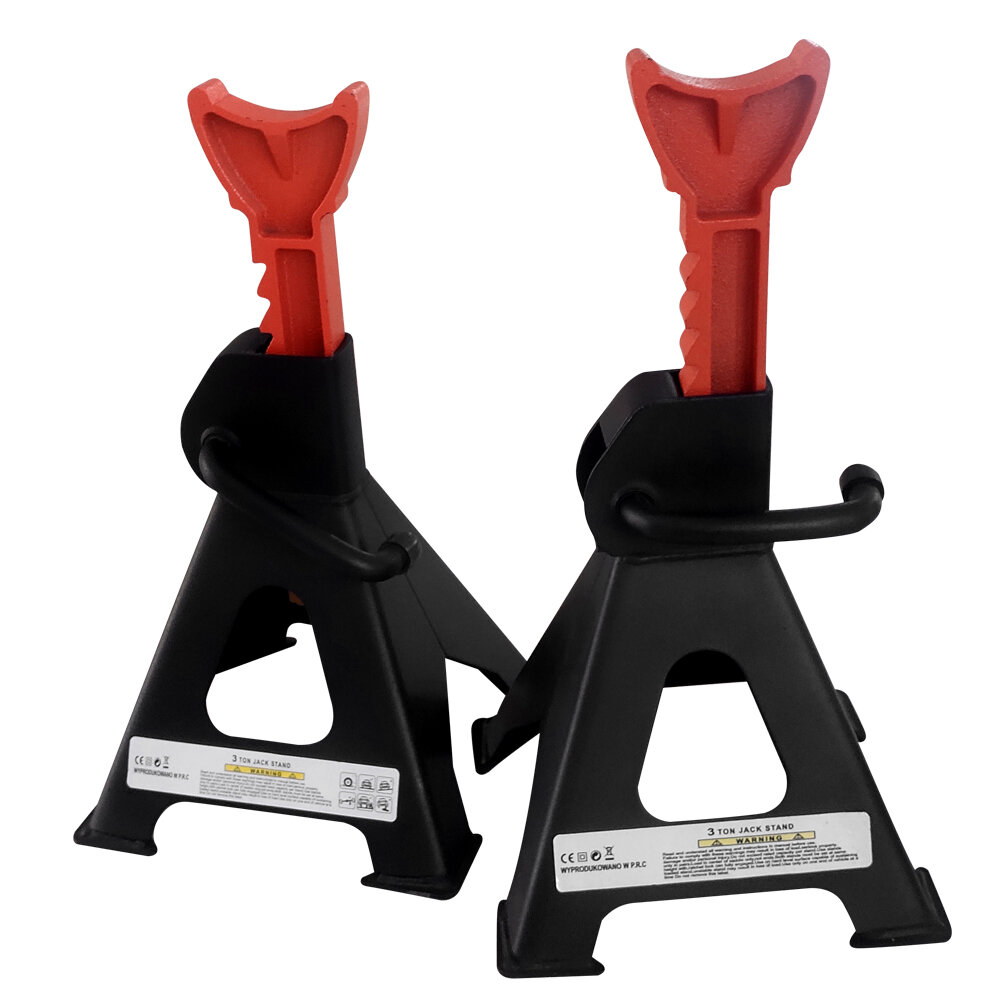 2PCS Стойки для подъема автомобиля из стали Heavy Duty 3-Ton с ручным замком и пинами для мобильности, антискользной обивкой, Orange+Black, регулируемая высота 275-415mm для ремонта автомобилей дома и в мастерской