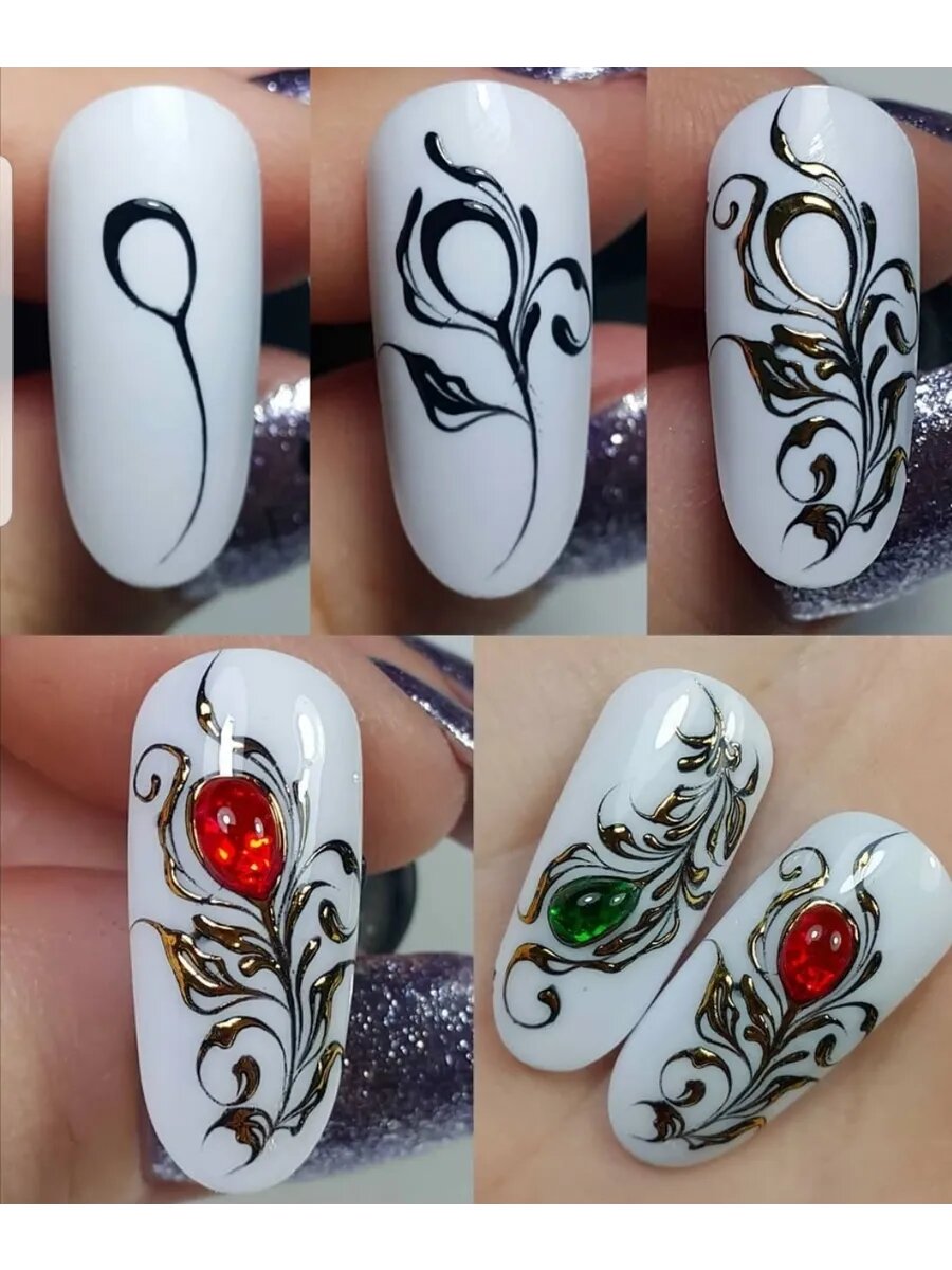 Гель краска для отпечатывания фольги "литья" черный