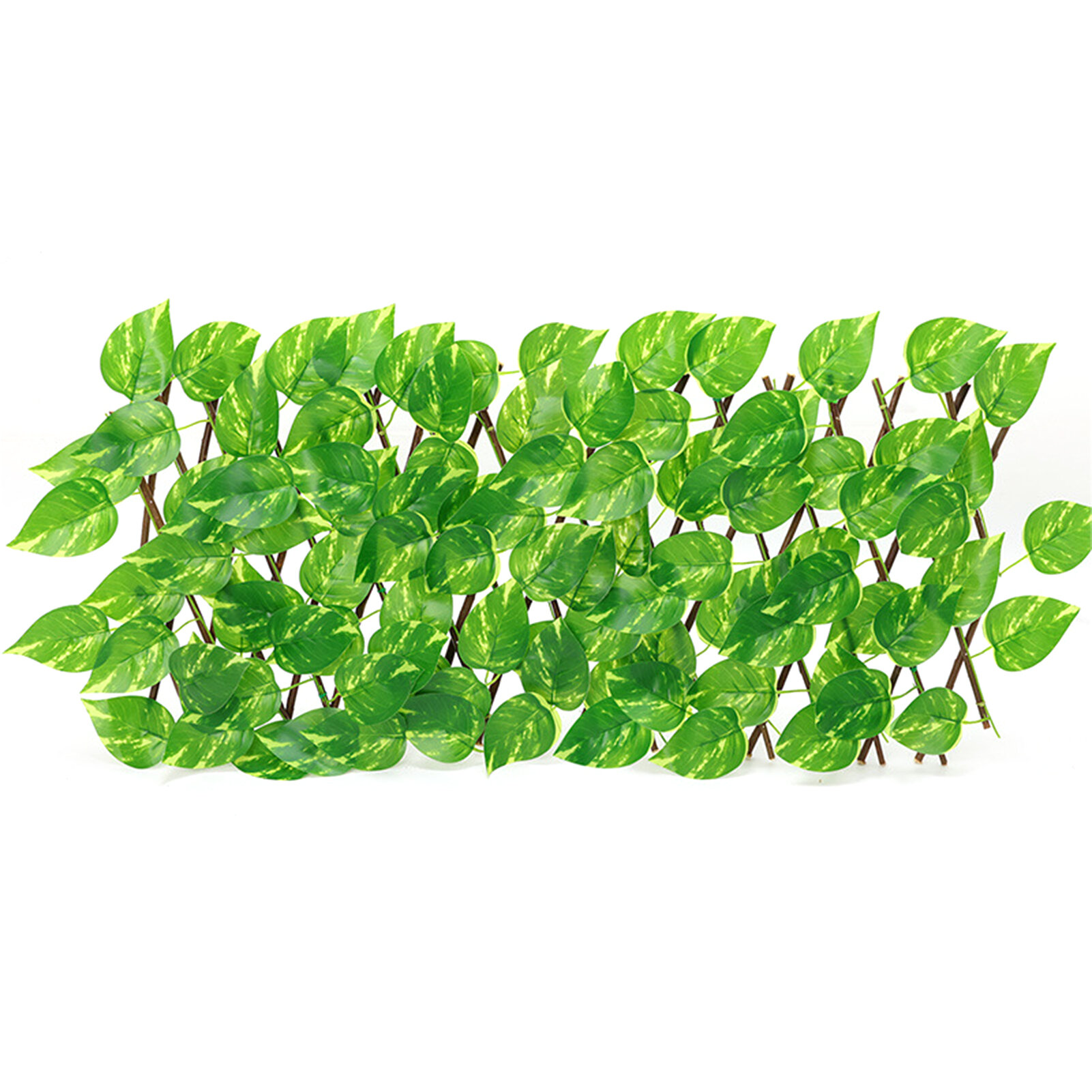 Simulation Fence Telescopic Fake Flowers Green Leaves Outdoor Garden Fence Wall Guardrail Blocking Plants Small Material wood Color green Type creeper begonia green drill grape optional Size S 40cm M 70cm L 120cm optional Package size S 43*20*2cm M