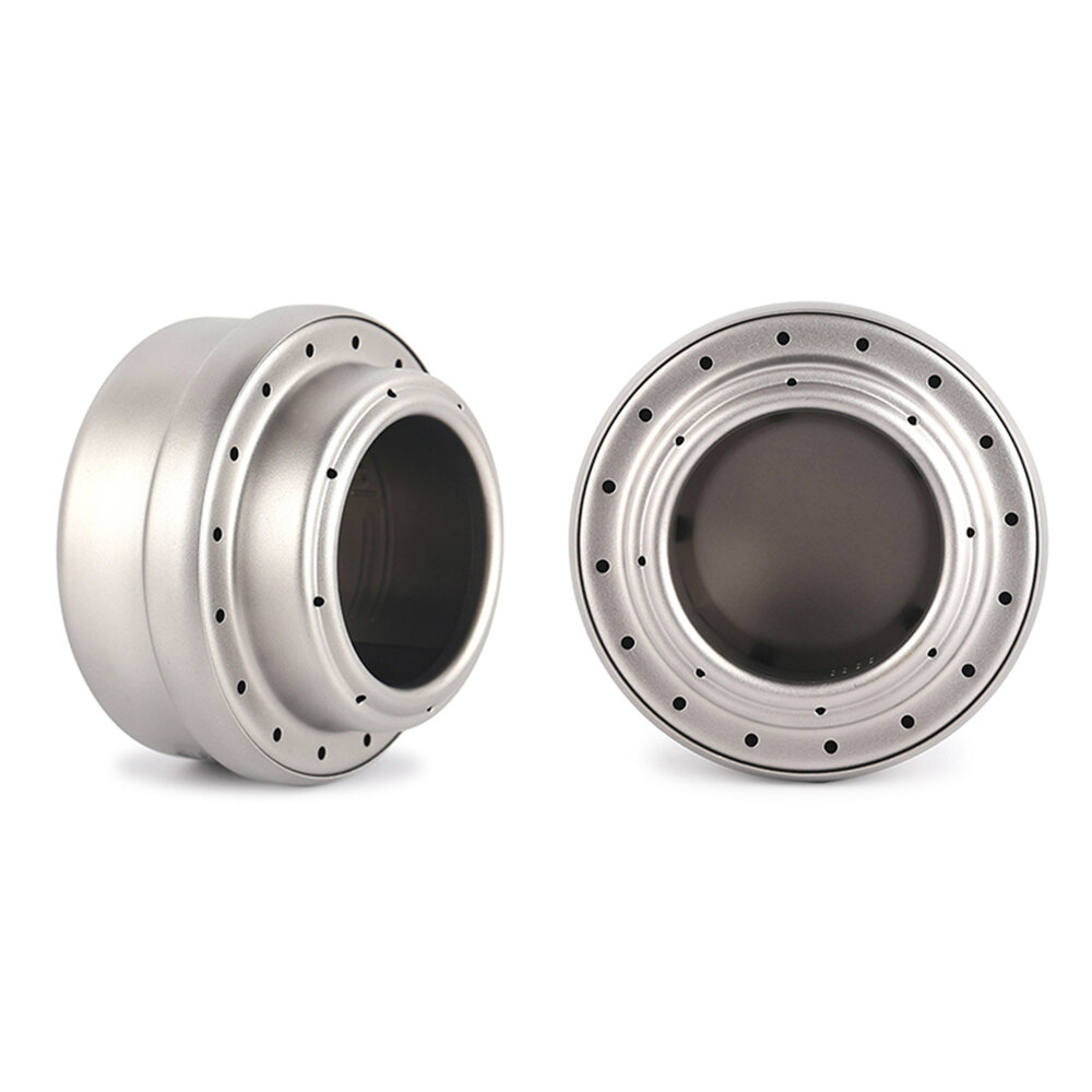 TOMSHOO Portable Mini Titanium Alcohol Stove with Lid Cross Stand Rack Outdoor Camping Hiking Backpacking Cooking