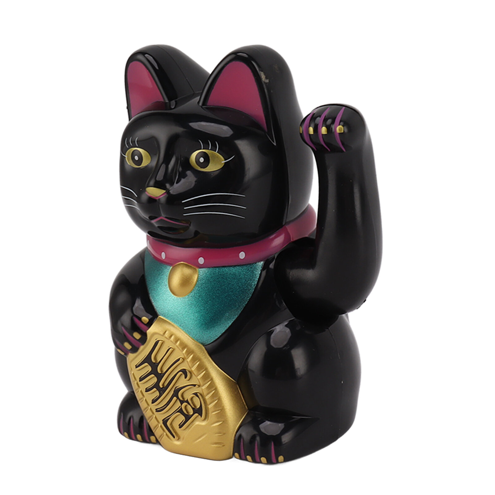 Настольный компьютер с солнечной энергией Fortune Cat 5 дюймов Lucky Fortune Cat для домашнего автомобиля, черный