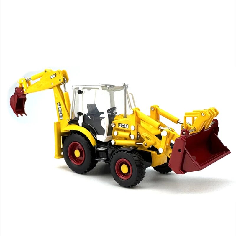 Масштаб 1:76, литой под давлением сплав JCB-3CX, экскаватор-погрузчик, игрушки на 70-летие, модель автомобиля, классические сувенирные подарки для взрослых, статический дисплей, Желтый
