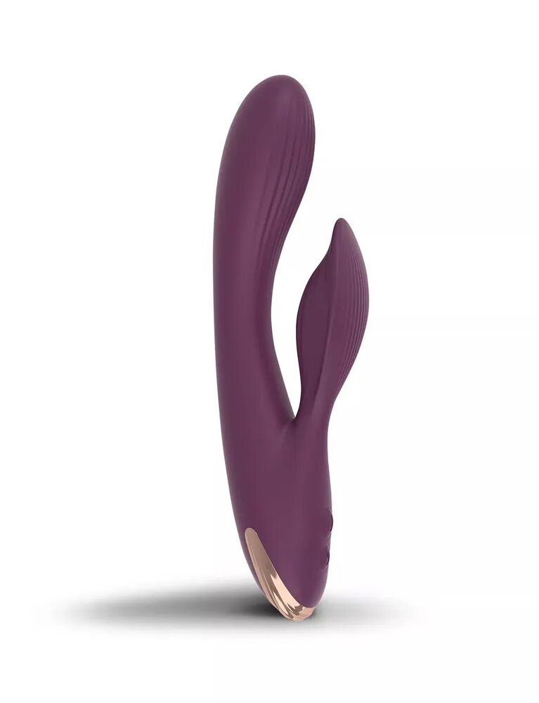 Вибратор кролик Climaximum 10LYANBURG Lyanna Purple Gold фиолетовое золото, 25 см