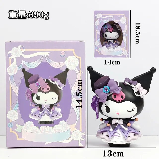 Совершенно новая фигурка в стиле Chrome Melody Rose, высотой 16 см, изготовленная из высококачественного ПВХ, милая коллекционная фигурка из аниме, идеальный подарок для поклонников Sanrio.