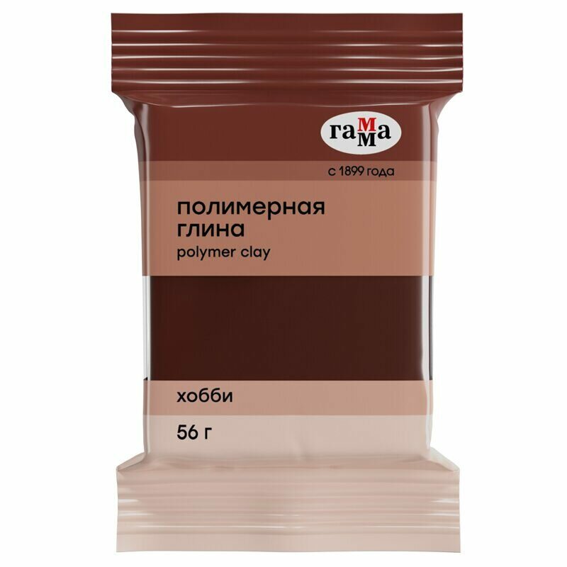 Полимерная глина Гамма "Хобби", коричневый, 56г, 1800 305093