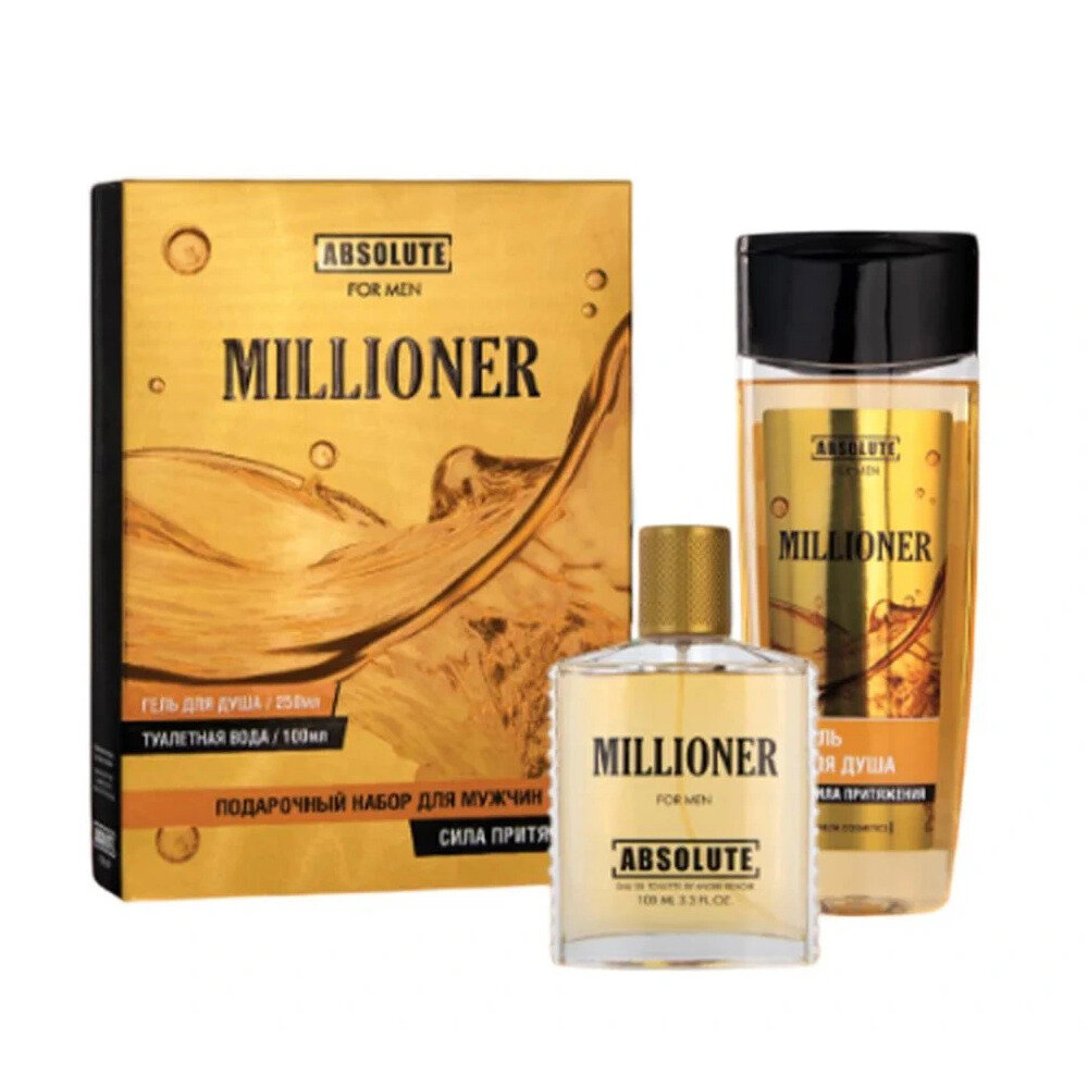 Delta Parfum Absolute Millioner набор туалетная вода + гель для душа 100 + 250 мл / Дельта Парфюм Абсолют Миллионер