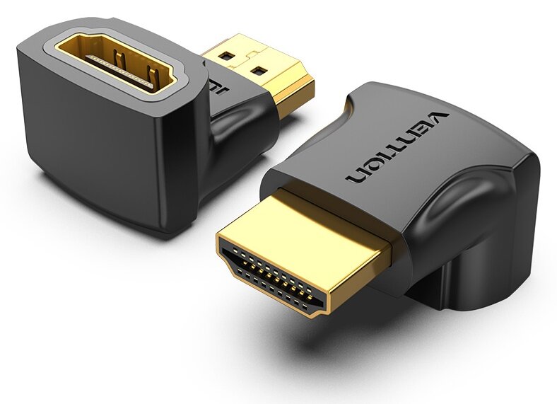 Vention Переходник HDMI2.0 19F<->HDMI2.0 19M Vention AIOB0, позолоченные контакты, угол 90 (ret)