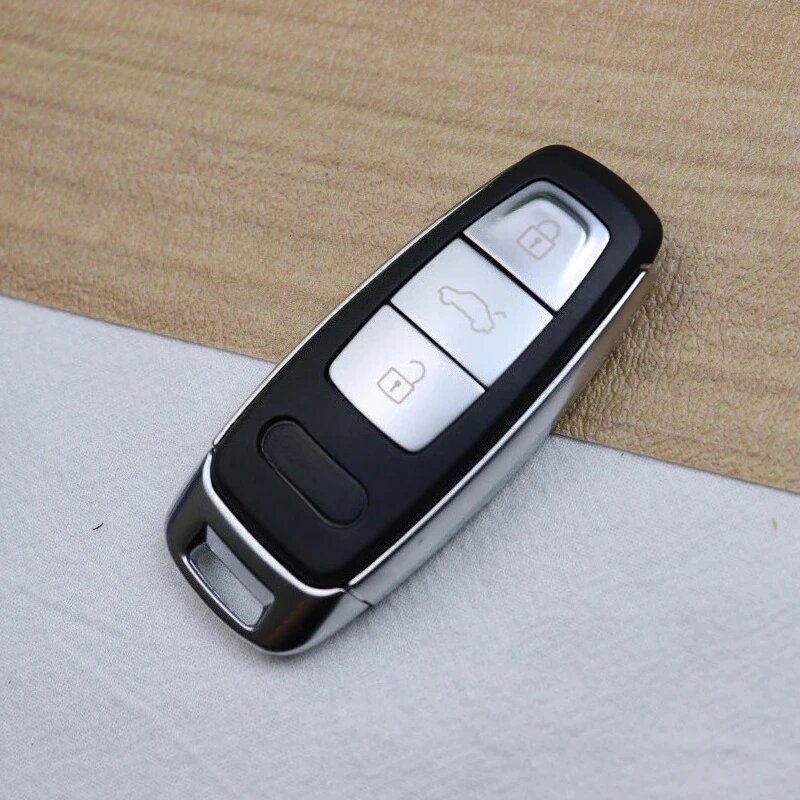 3-кнопочный корпус автомобильного ключа для Audi A6 2018 A6L 2019 A7 2020 A8 2021 C8 2022 Q5 2023 Q7 Q8 D5 E-Tron Coupe silver