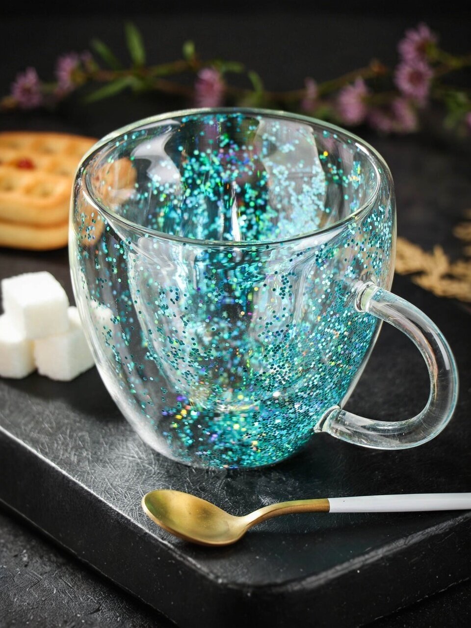 Кружка стекло, 250 мл, двойные стенки, Y6-10116