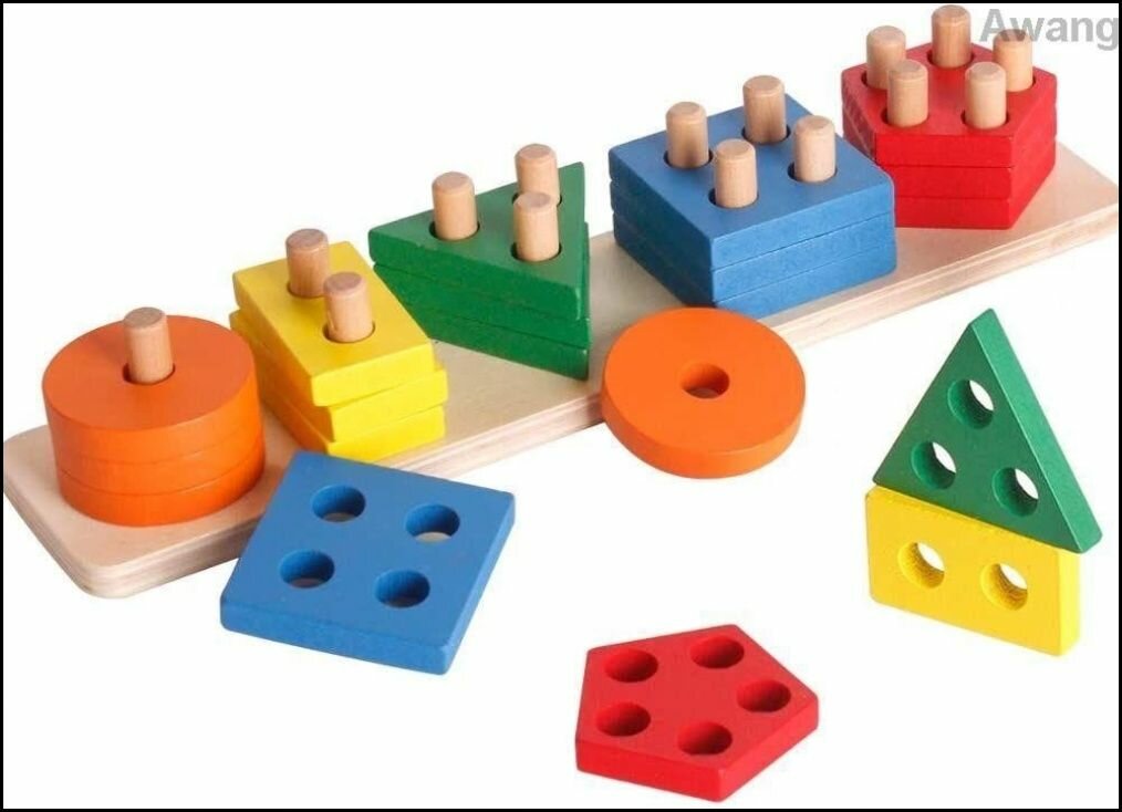 Пирамидка для малышей - Сортер сортер для малышей от года - Детские развивающие игрушки от 1 года,