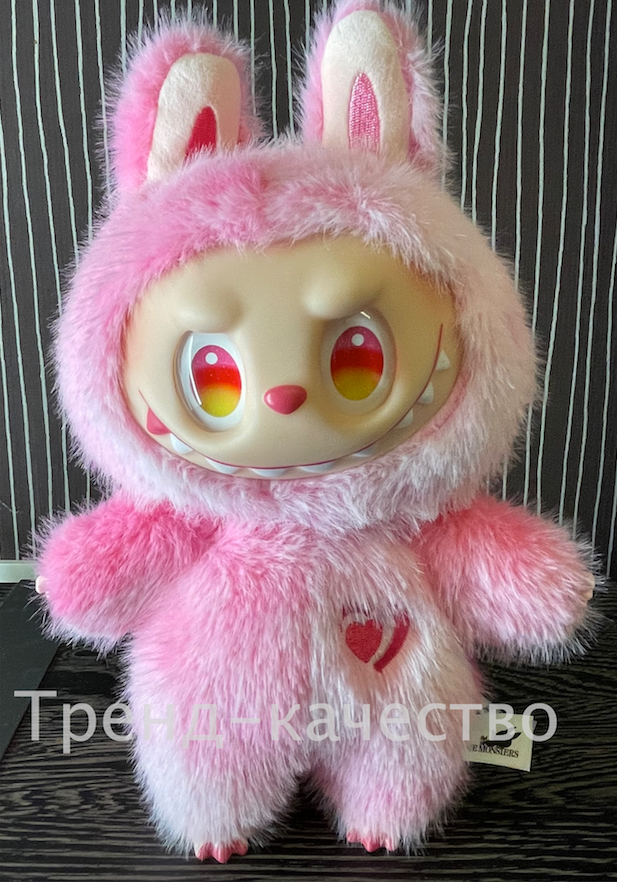 Лабубу большой Делюкс мягкая игрушка Labubu Deluxie pink 30см розовый