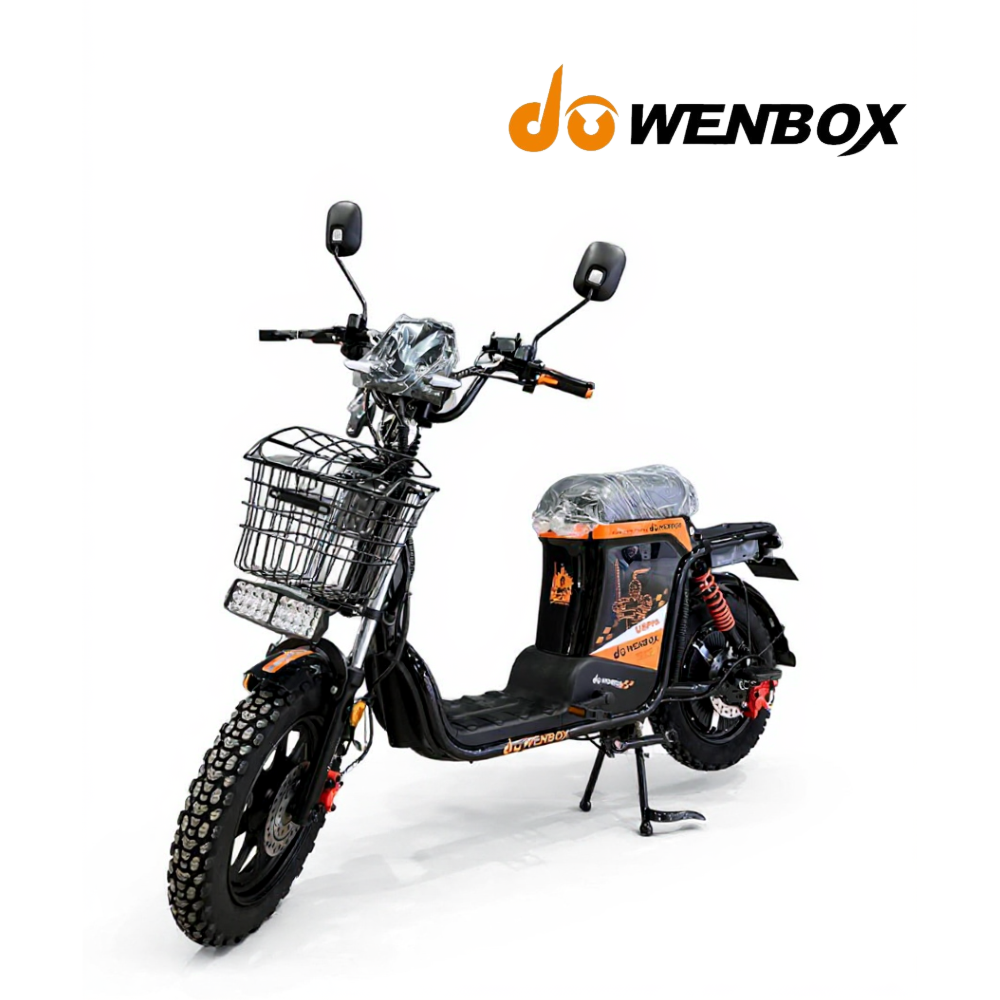 Электровелосипед Wenbox U3 pro (60/30ah) 1200w, черный-оранжевый