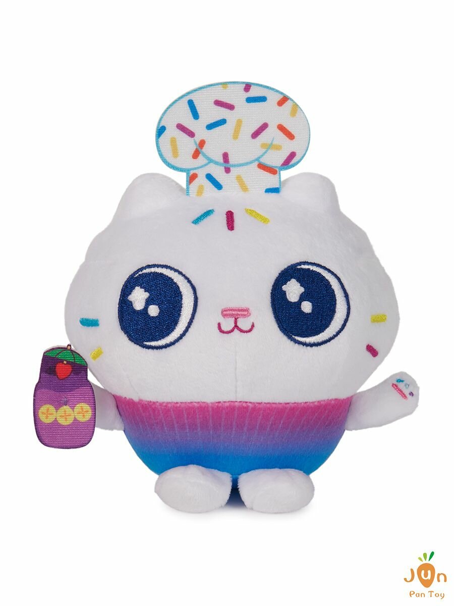 Домик Габби Spin Master Gabby's Dollhouse Purr-ifie Party Plush Cakey Cat / Детские плюшевые игрушки, котята-торт, в головных уборах, подходят для детей от 4 лет и старше