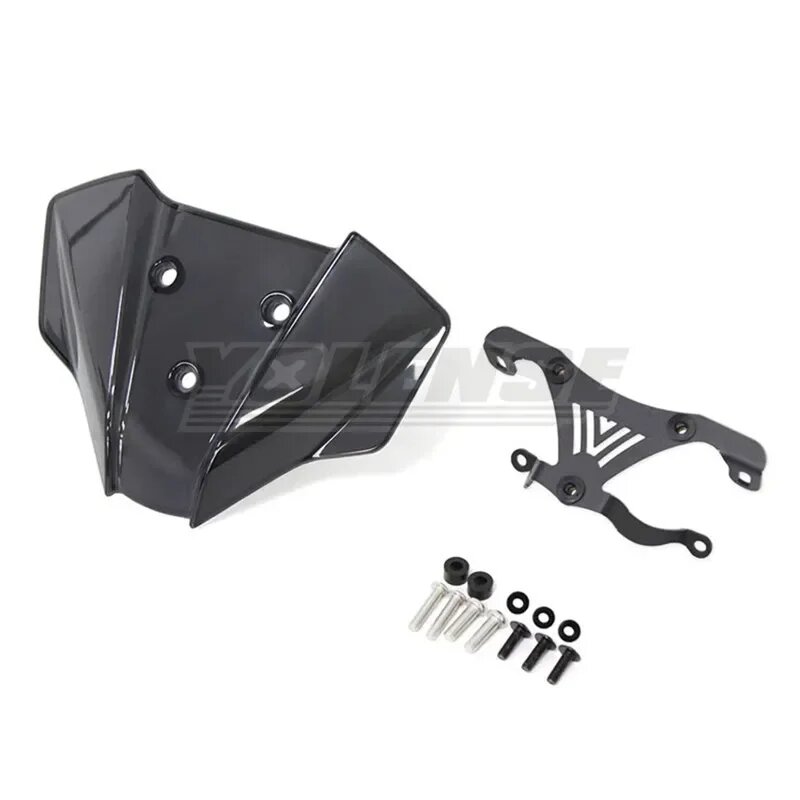 2017-2023 лобовое стекло мотоцикла, дефлекторы ветра, защита для DUKE 390 125 DUKE Черный, Dark gray