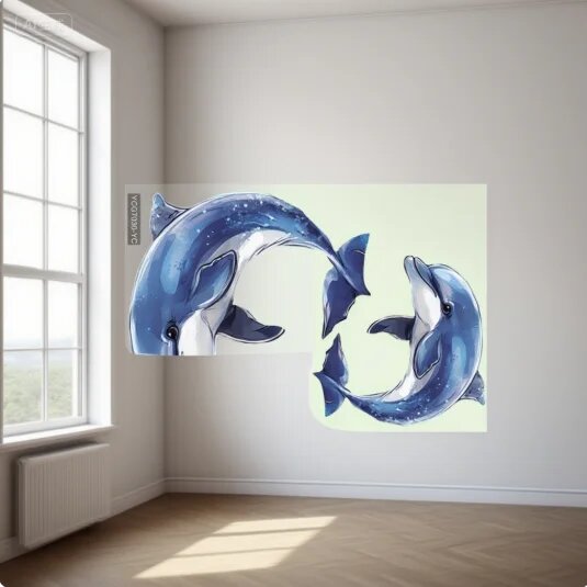 Наклейка для украшения дома в ванной комнате, светящаяся в темноте наклейка на унитаз с дельфином, самоклеящаяся водонепроницаемая ПВХ, детская комната, спальня