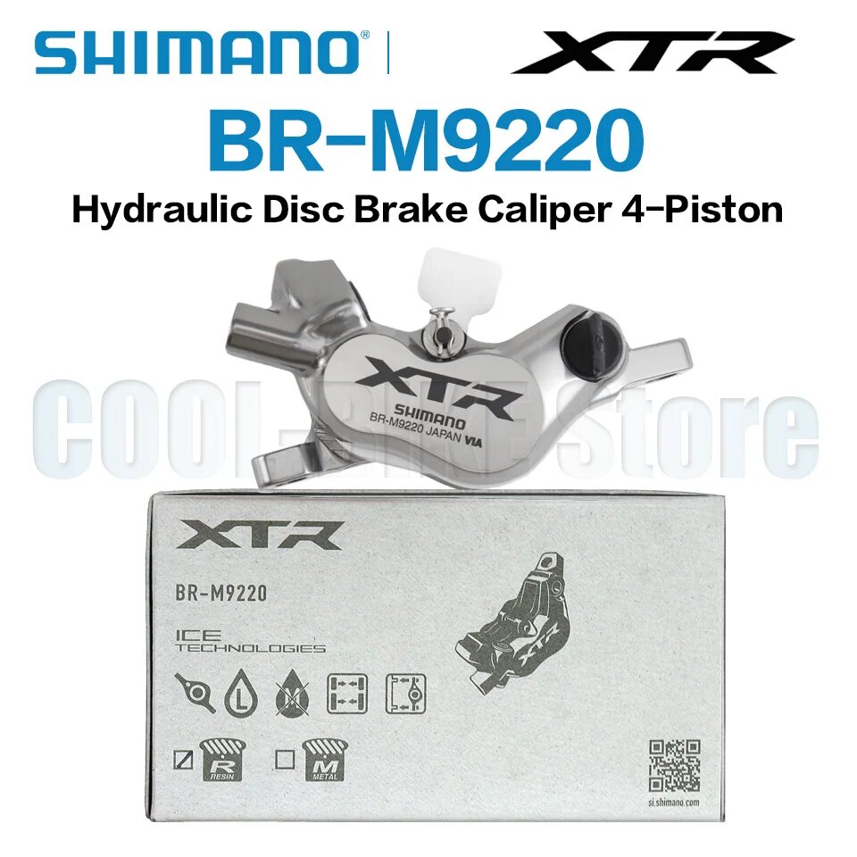 Shimano XT XTR BR M8200 M8220 M9200 M9220 MTB Тормозной суппорт 2/4 поршня M9220 Resin P03A
