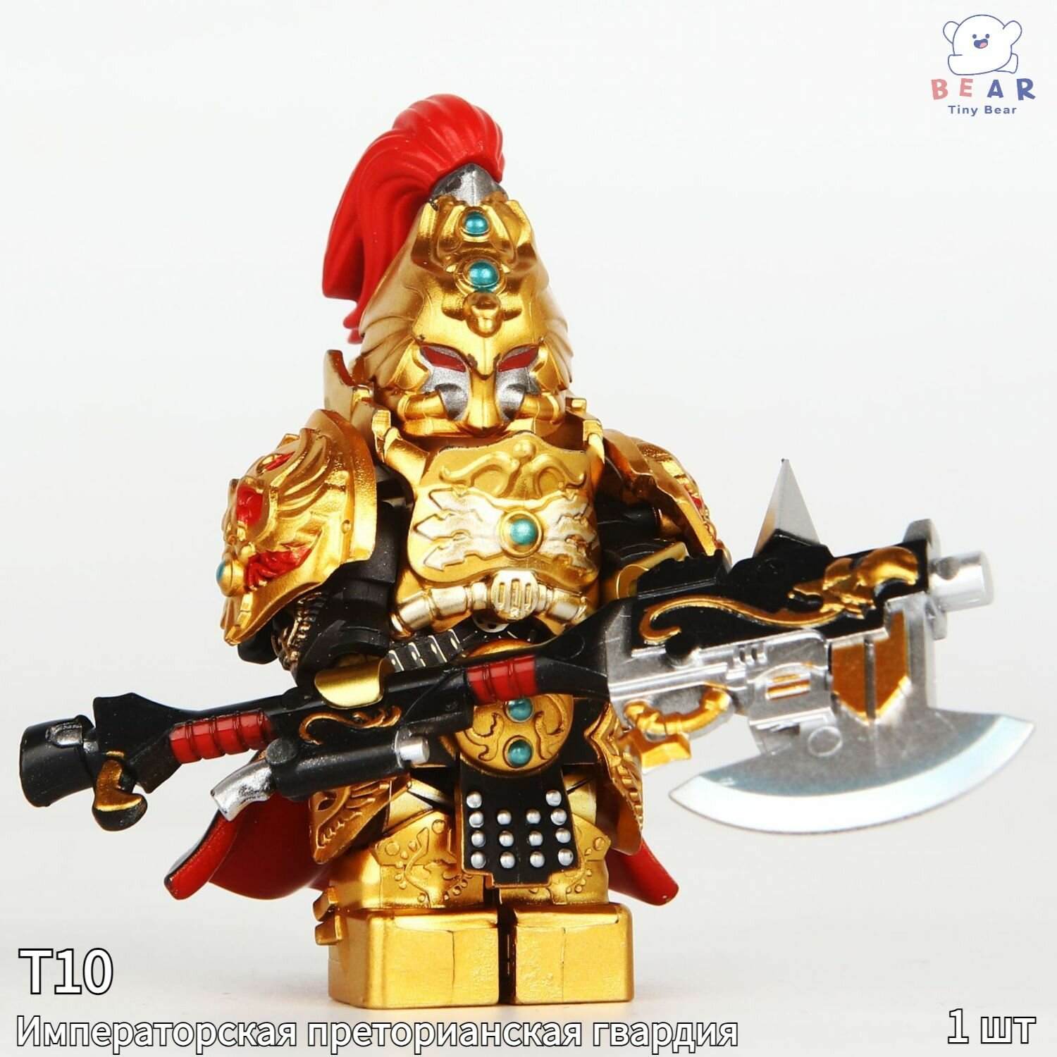 Le Go Warhammer 40K, Минифигурка из строительных блоков Императорской преторианской гвардии, модель Воина с острым лезвием, Серый рыцарь-хранитель меча и щита, 1 штука