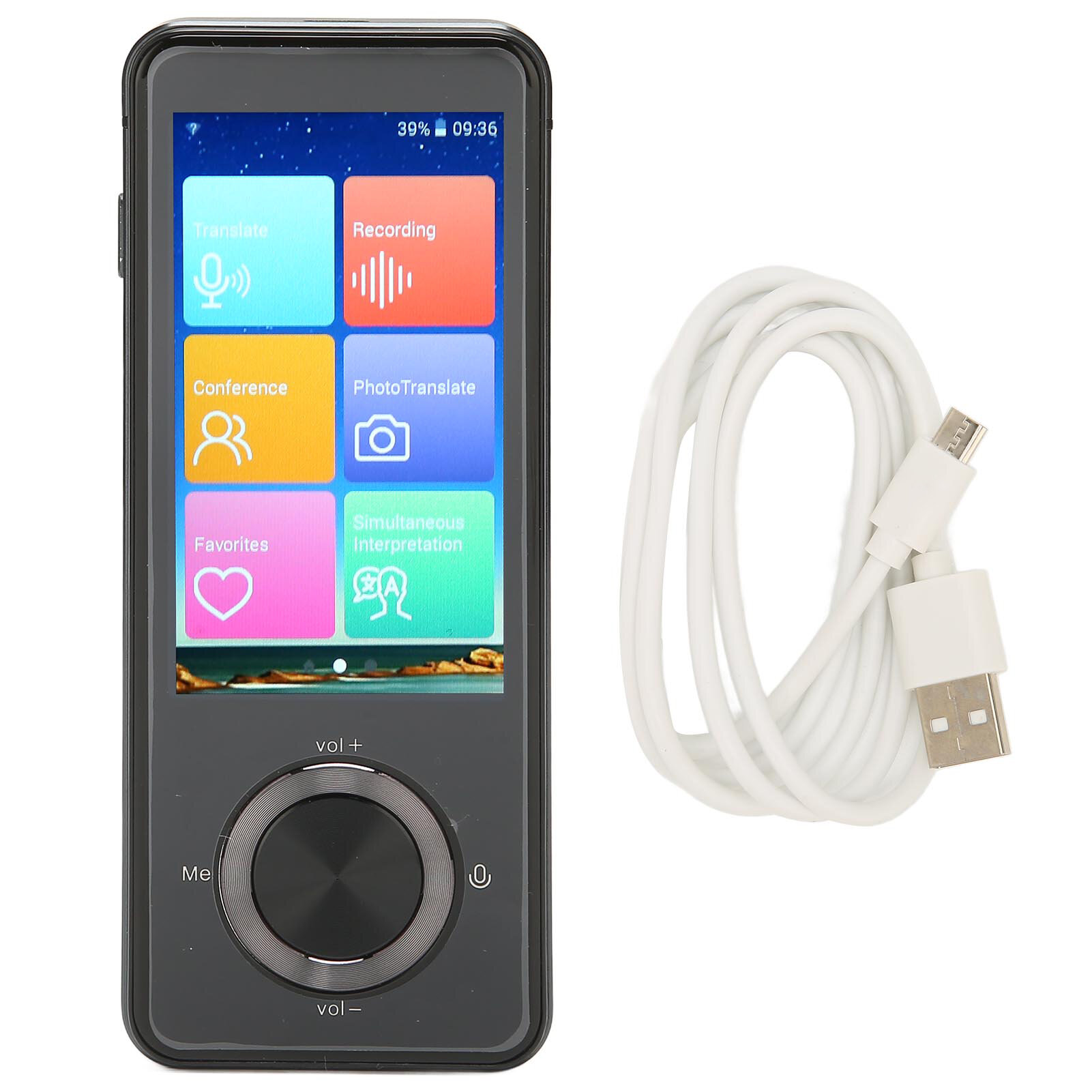 M9 языковой переводчик 107 Языки Ram 1GB ROM 8GB Translator Device с переводом фотографий для Travel Business Black