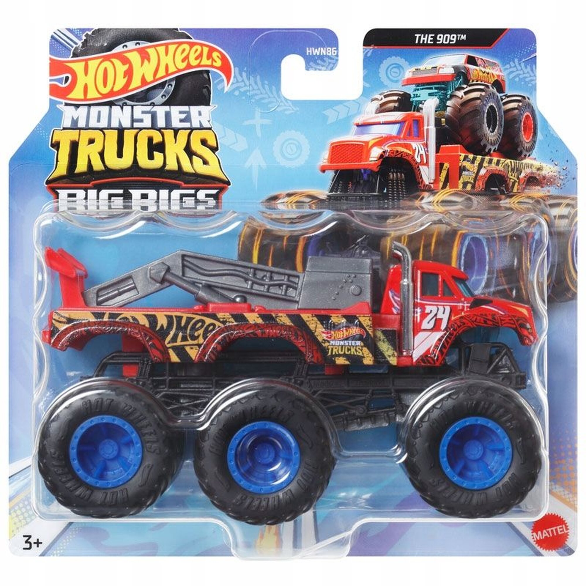 Игрушечный автомобиль Hot Wheels Monster Truck - BIG RIGS 1:64 909 - Хот Вилс HWN90
