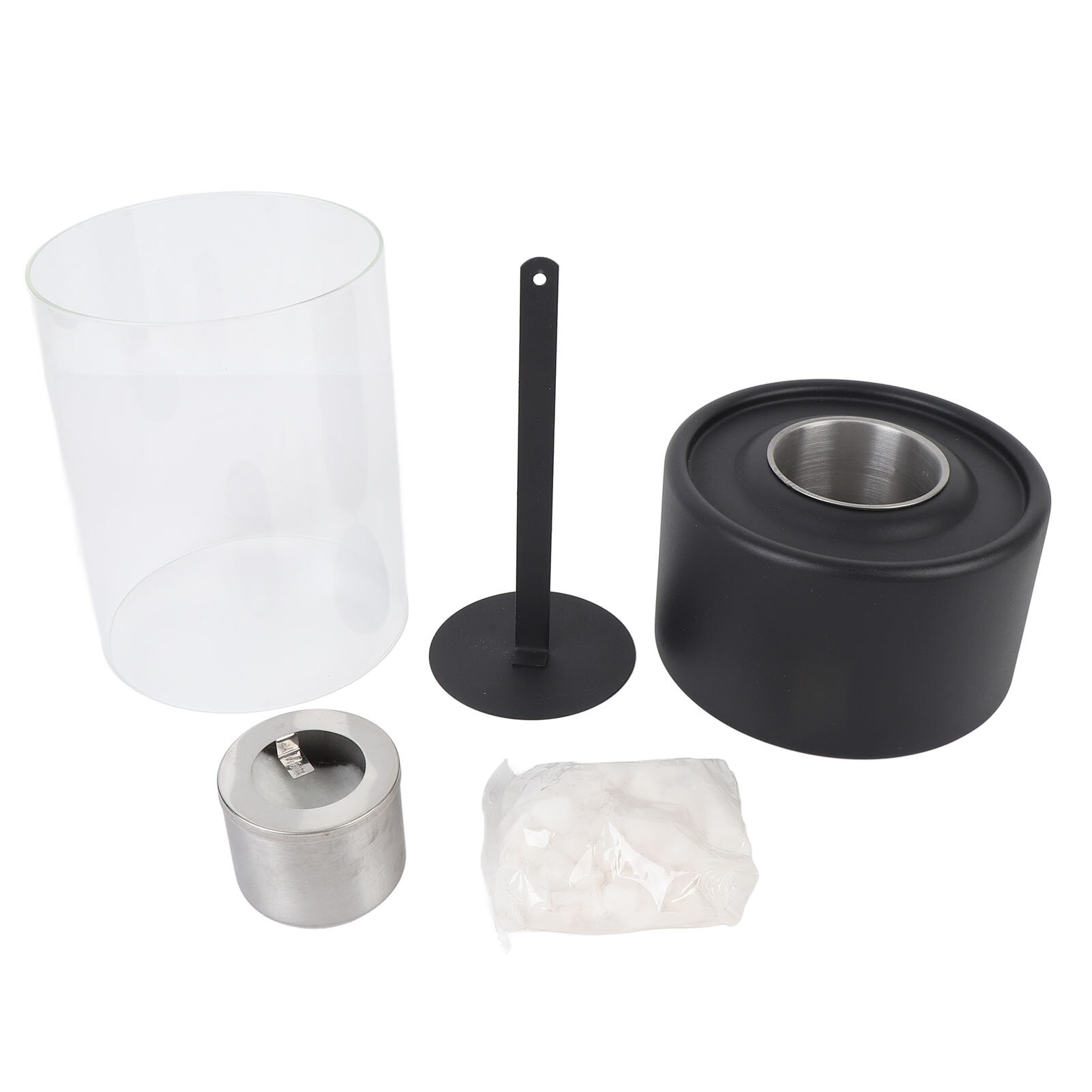 Настольный бездымный портативный камин для использования внутри и снаружи помещений, центральный элемент интерьера, черный.