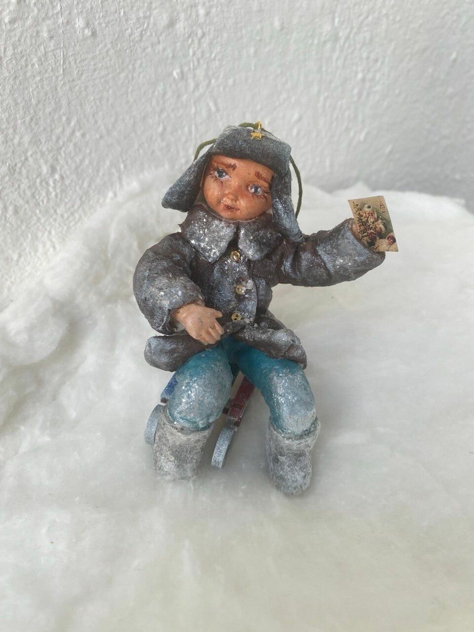 Ватная игрушка новогодняя